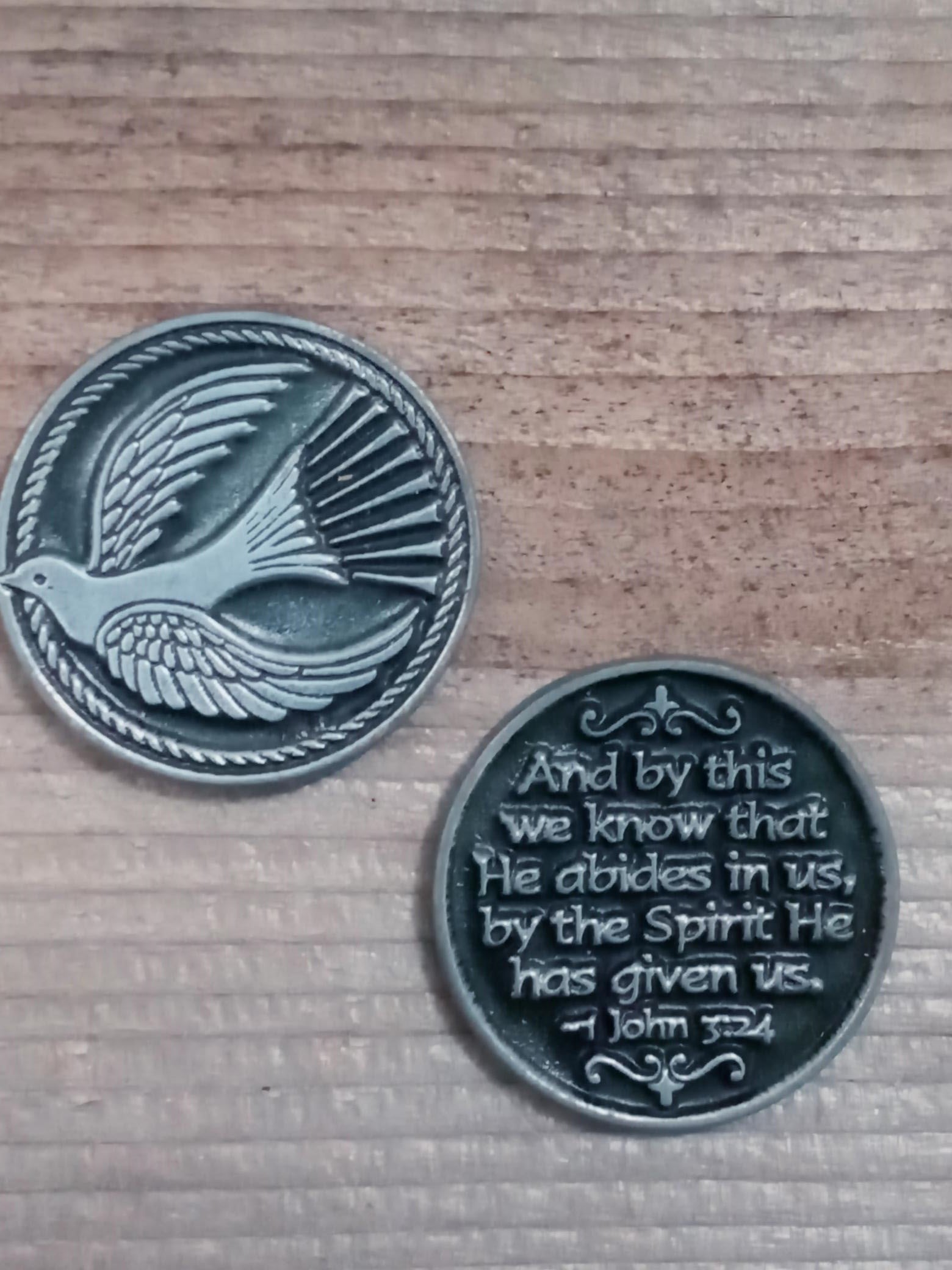 Holy Spirit Pewter Pocket Token – ACTS Store